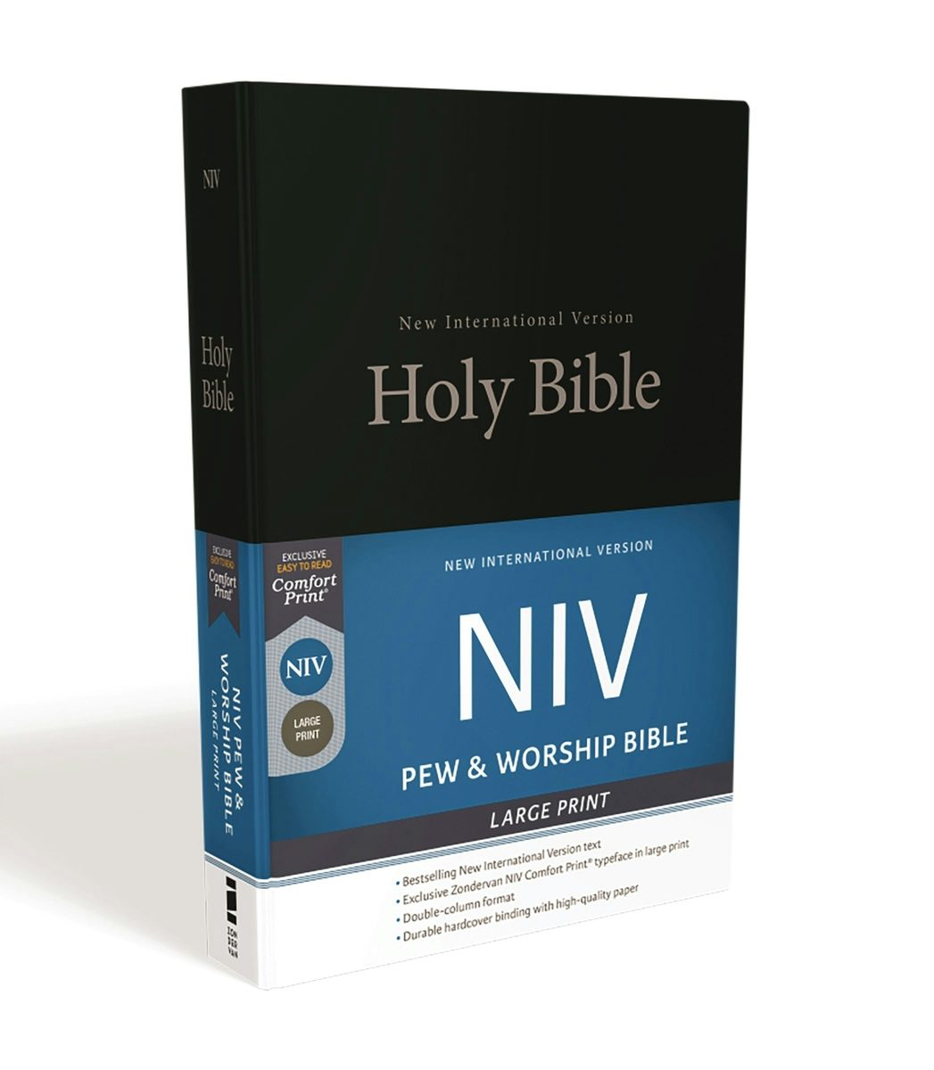 NIV, Pew and Worship Bible, Large Print, Hardcover, Black – Baker Book ...